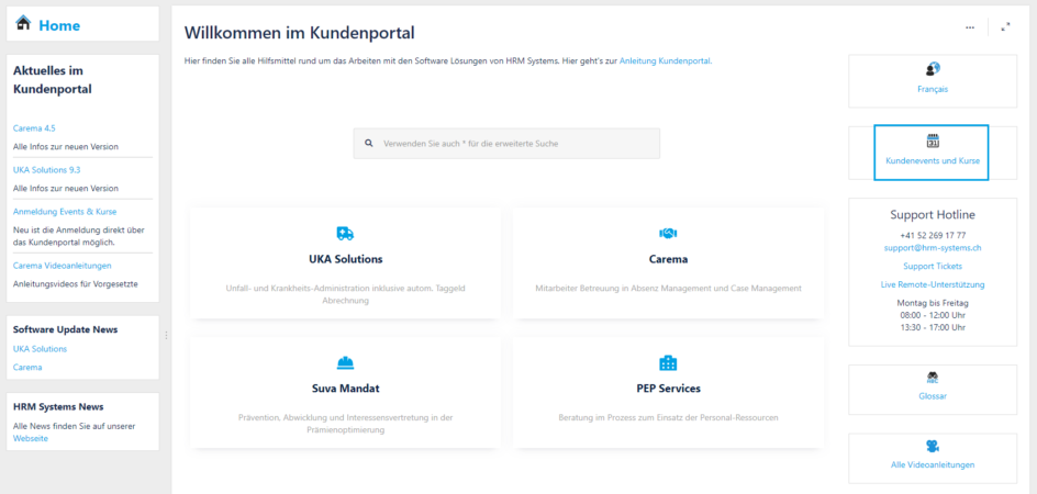 Anleitung Zugang Kundenportal - HRM Systems AG